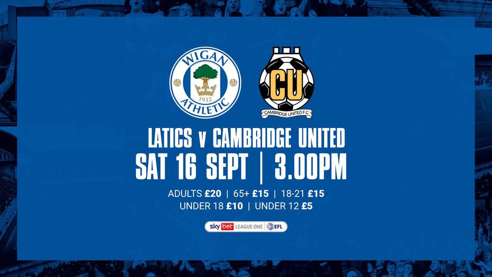 Wigan Athletic FC - Buy Tickets | Latics v Cambridge United Wigan Athletic FC - Buy Tickets | Latics v Cambridge United