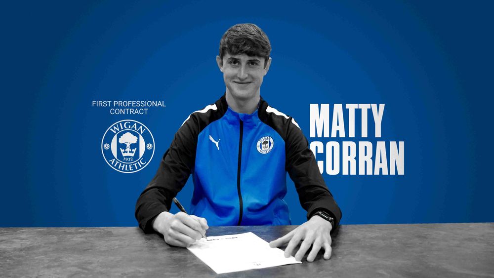 Wigan Athletic FC - Matty Corran signs first professional contract at ...