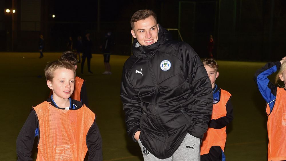 Wigan Athletic FC - Scott Smith takes part in training session with ...