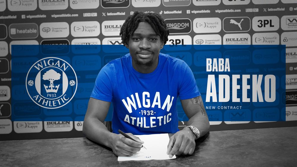 Wigan Athletic FC - Baba Adeeko extends his Wigan Athletic contract ...